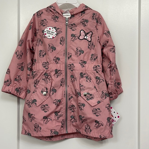 Disney | Jackets & Coats | New Disney Junior Minnie Mouse Pink Rain ...